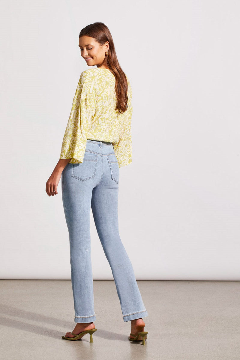 Tribal Brooke High Rise Micro Flare Jeans | Light Wash Stretch Denim ...